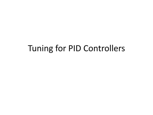 Tuning for PID Controllers.pdf
