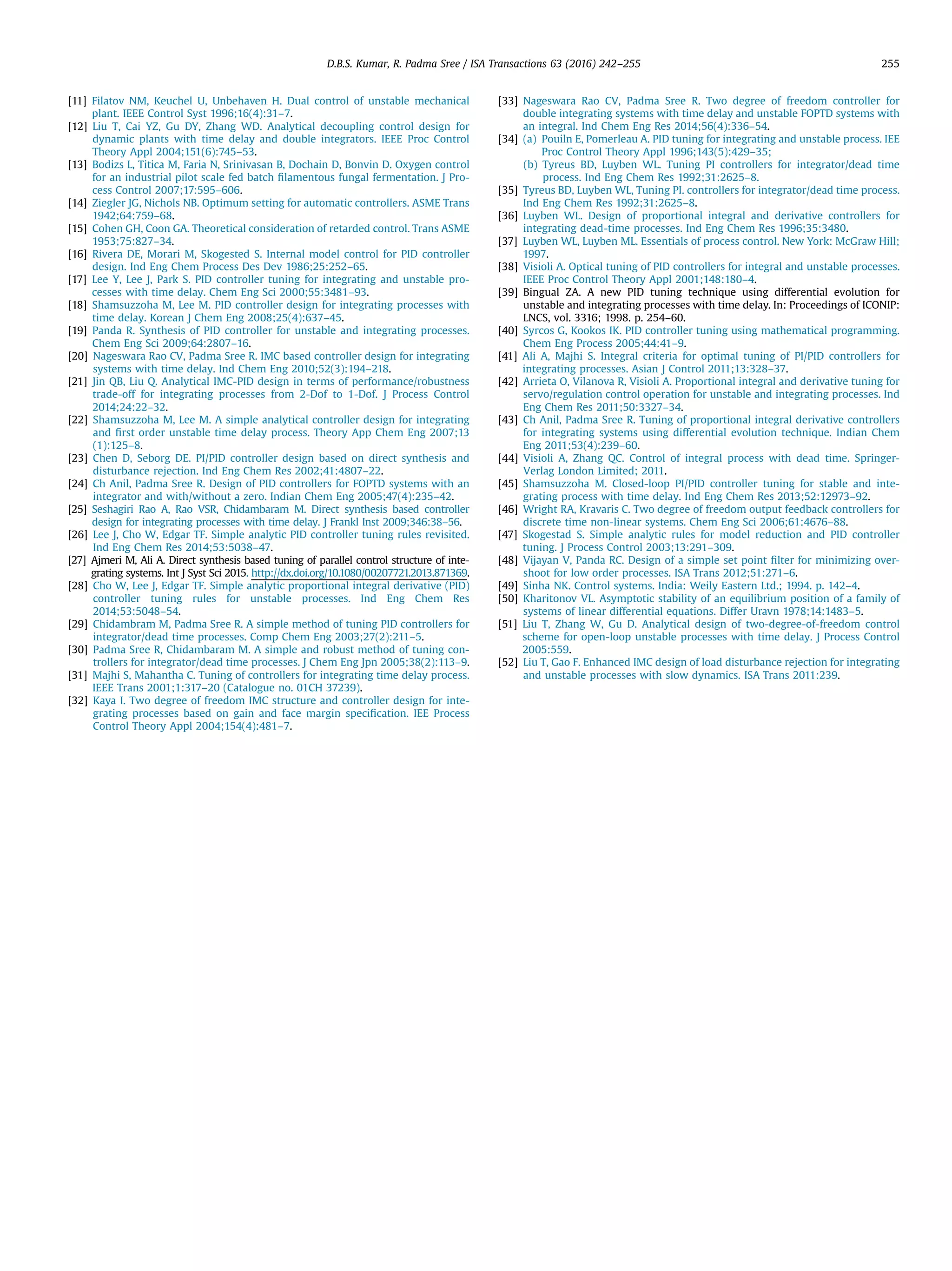 Tuning Of Imc Based Pid Controllers For Integrating Systems With Time Delay Pdf