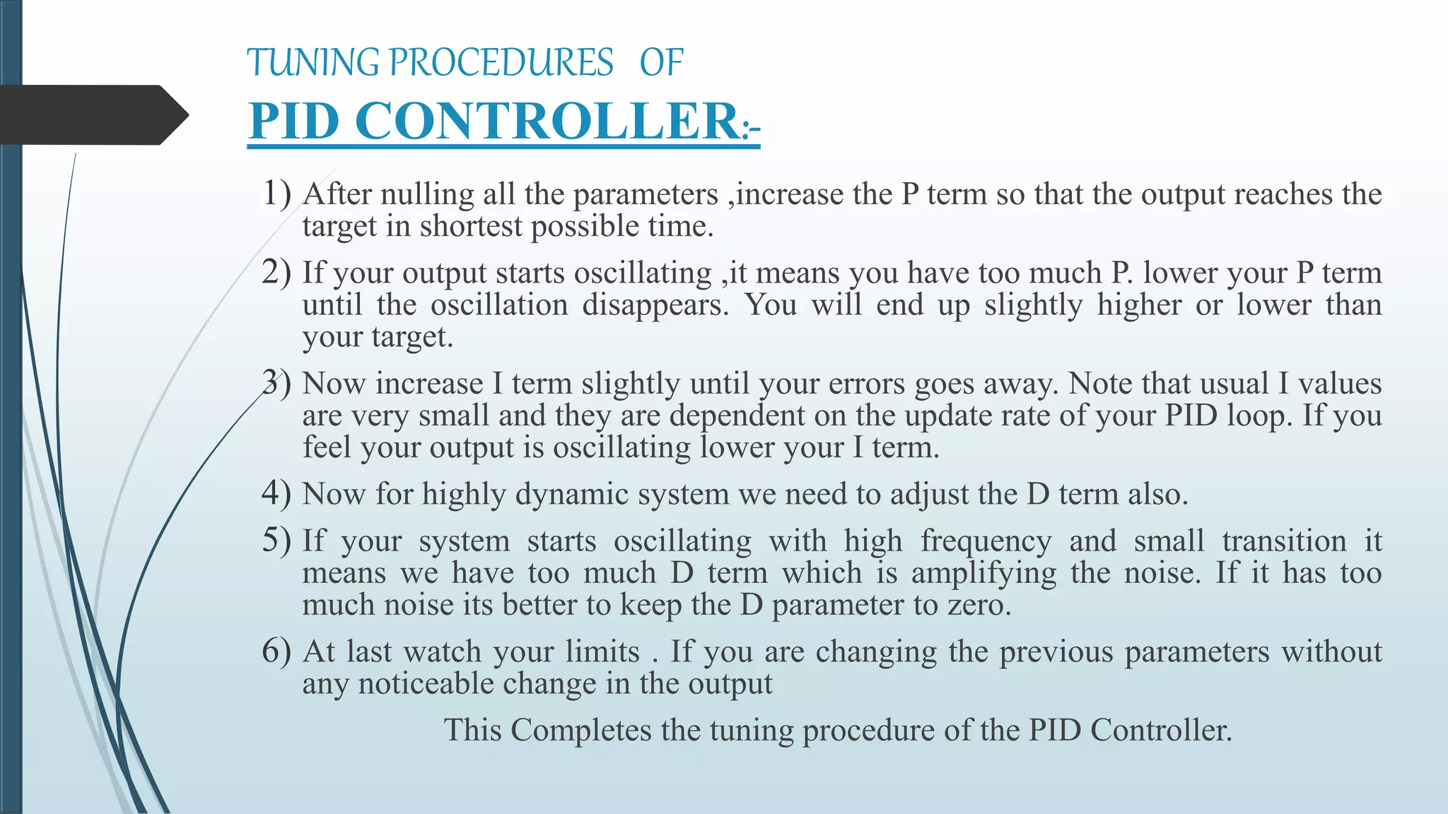 Tuning of pid controller | PPTX