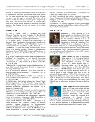 Tuning of pid controller of inverted pendulum using genetic algorithm | PDF