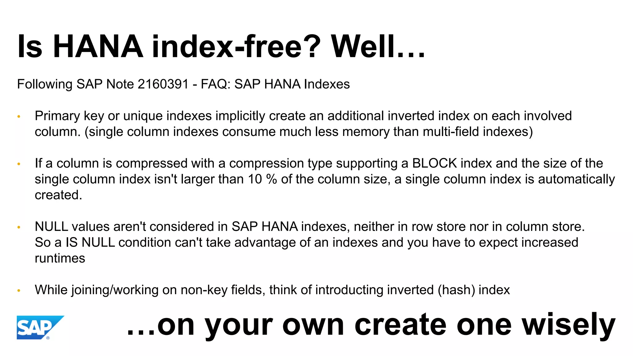 The Art&Science of tuning SAP HANA models | PPT