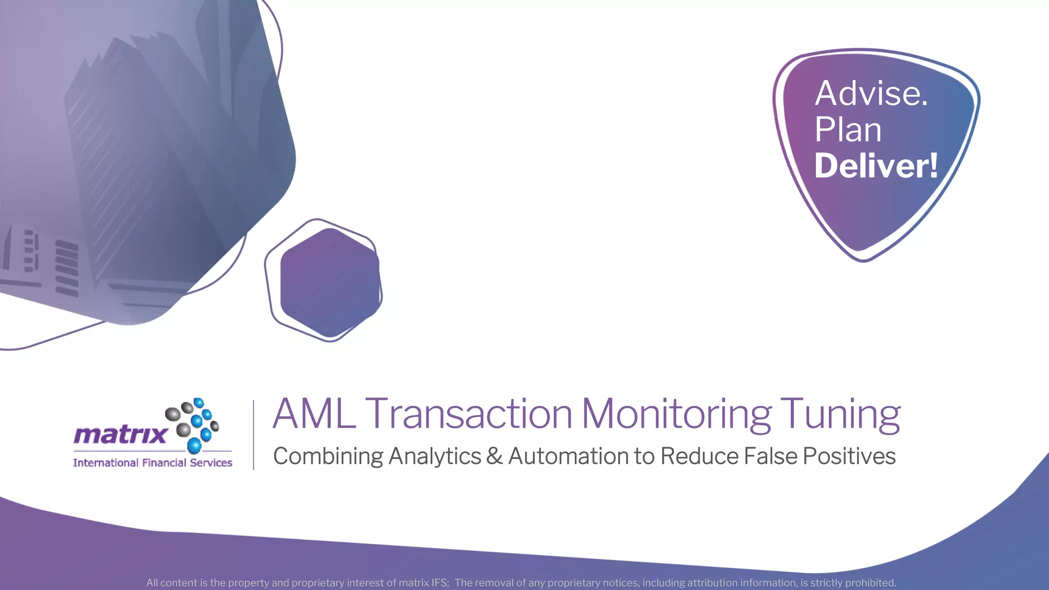 AML Transaction Monitoring Tuning Webinar | PDF