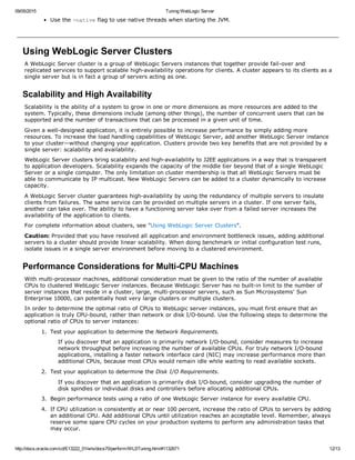 Tuning web logic server | PDF