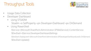 Tuning Your SharePoint Environment | PPT