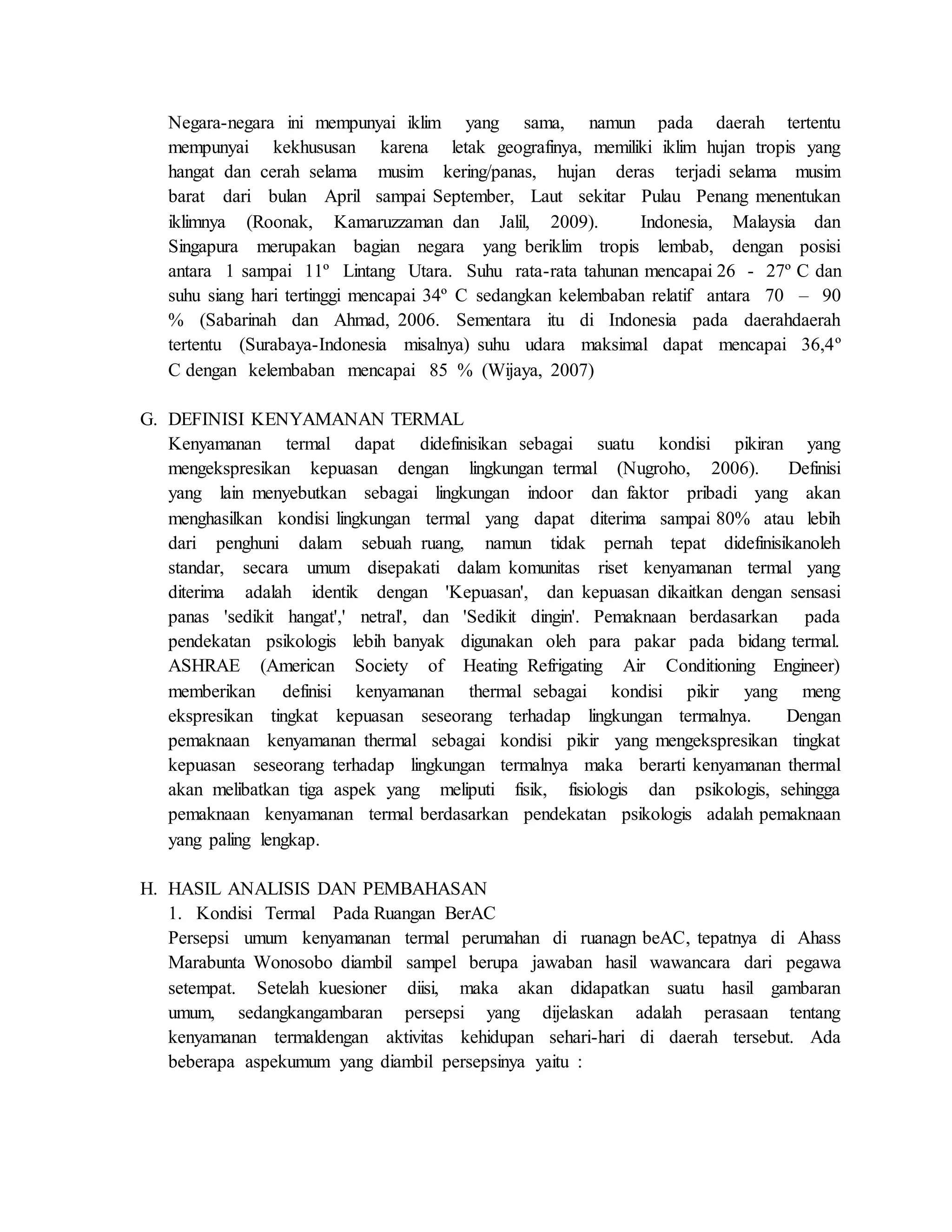 kajian presepsi kenyamanan termal pada ruangan ac | DOCX