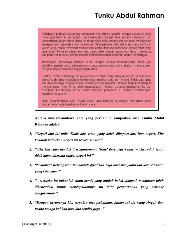 Tunku abdul rahman | DOC