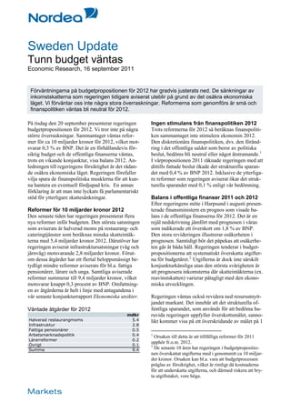 Tunn budget väntas | PDF