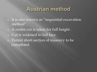 Tunnelling methods | PPTX