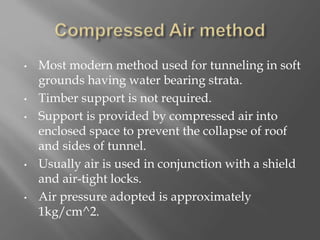 Tunnelling methods | PPTX