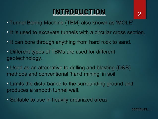 Tunnel boring machine | PPT