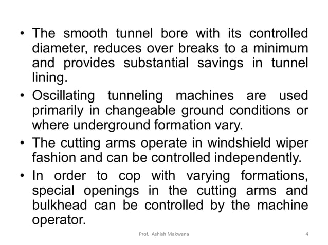 Tunnel boring machines_Advanced Construction Technology (Semester-6 ...