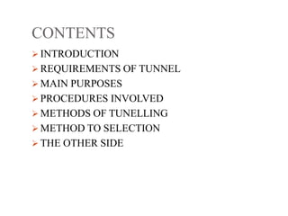 Tunnel construction | PPTX