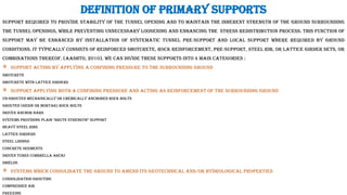 Comprehensive Tunnel Design Principles and Primary Support Systems | PPTX