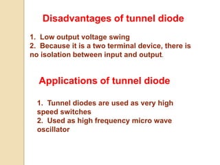 Tunnel Diode | PPTX