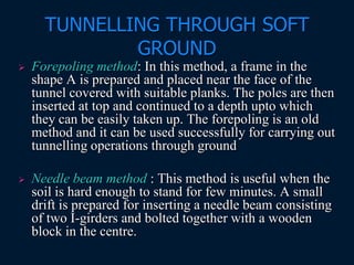 Tunnel engineering | PPTX