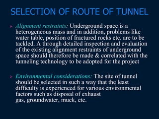 Tunnel engineering | PPTX