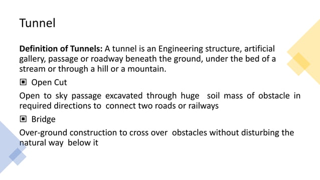 Tunnel Engineering.pptx | Civil Engineering Industry | Industries