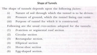 TUNNEL ENGINEERING basics of tunnel types .pdf