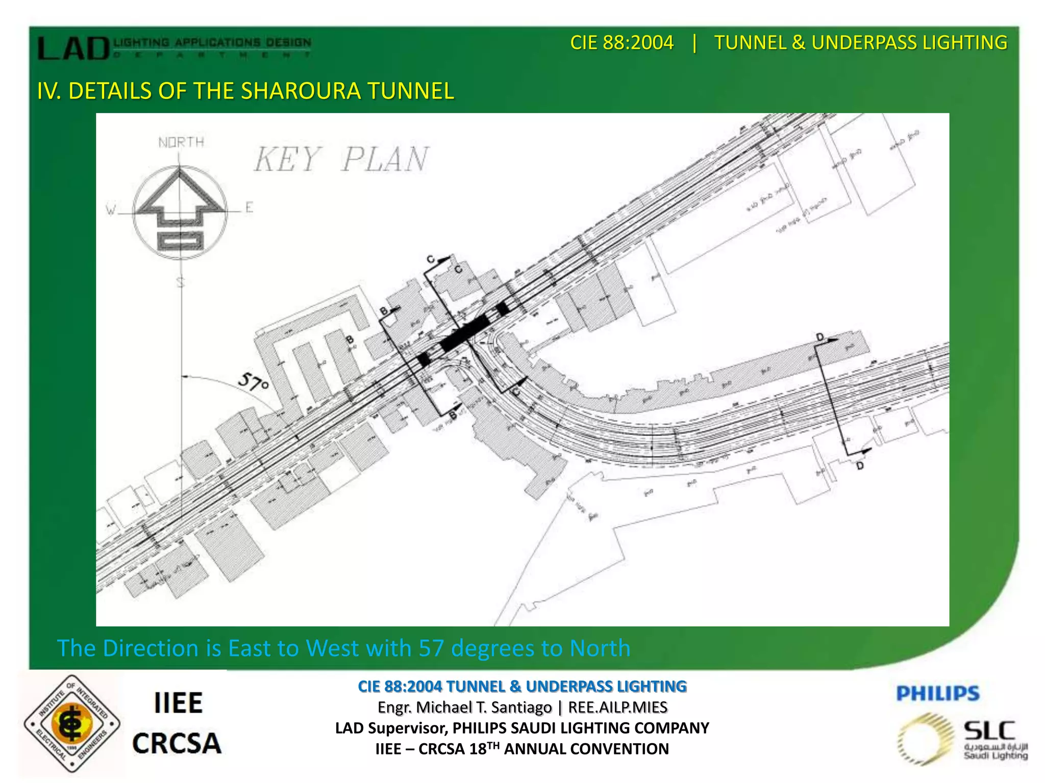 Tunnel & Underpass Lighting based on CIE 88: 2004 | PPTX