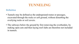 TUNNELINg under geology for soil structure | PDF