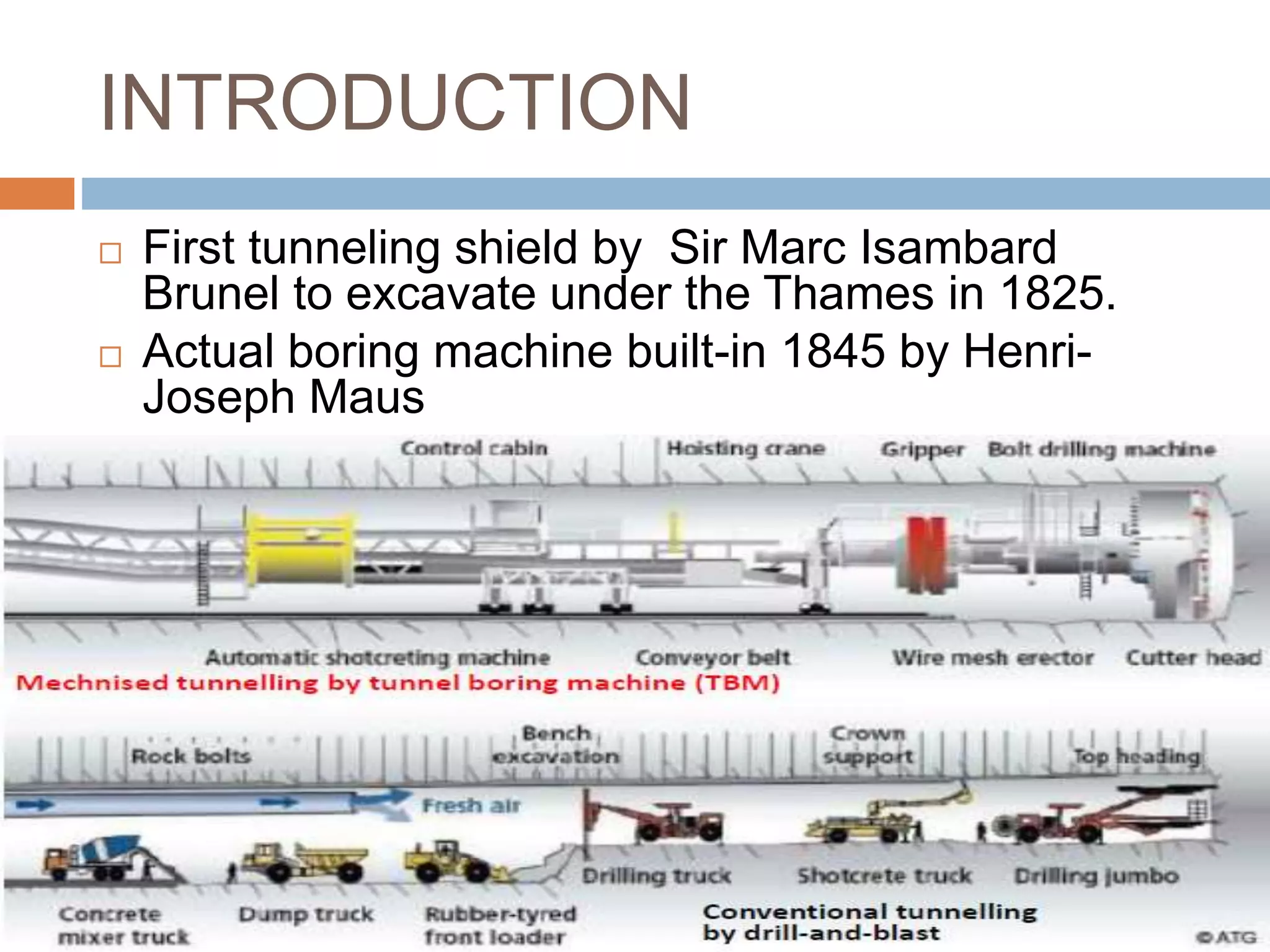 Tunneling by tunnel boring machine | PPTX