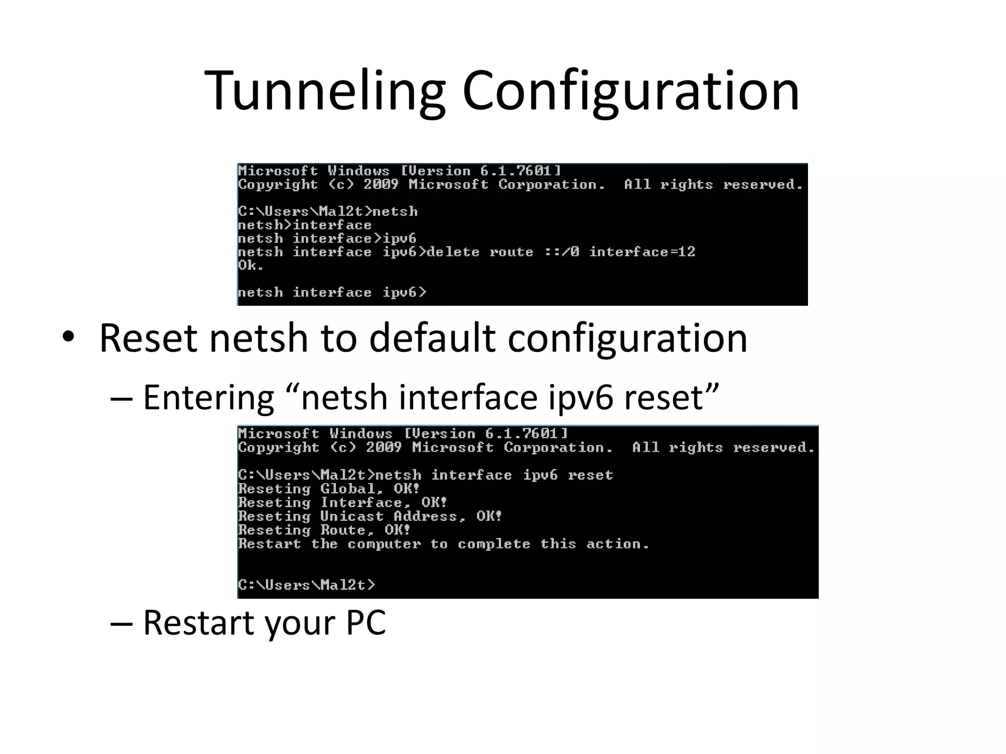 Tunneling configuration | PDF