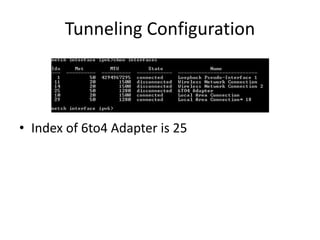 Tunneling configuration | PDF