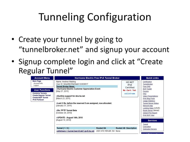 Tunneling configuration | PDF