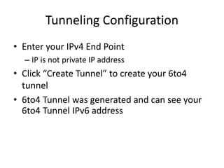 Tunneling configuration | PDF