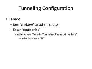 Tunneling configuration | PDF