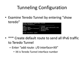 Tunneling configuration | PDF