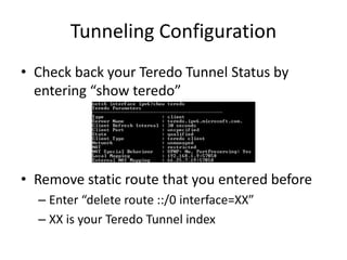 Tunneling configuration | PDF