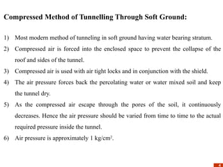 tunneling in soft ground and hard rock ppt | PPTX