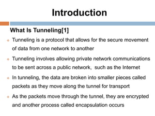 Tunneling vpn security and implementation | PPTX | Internet | Computing