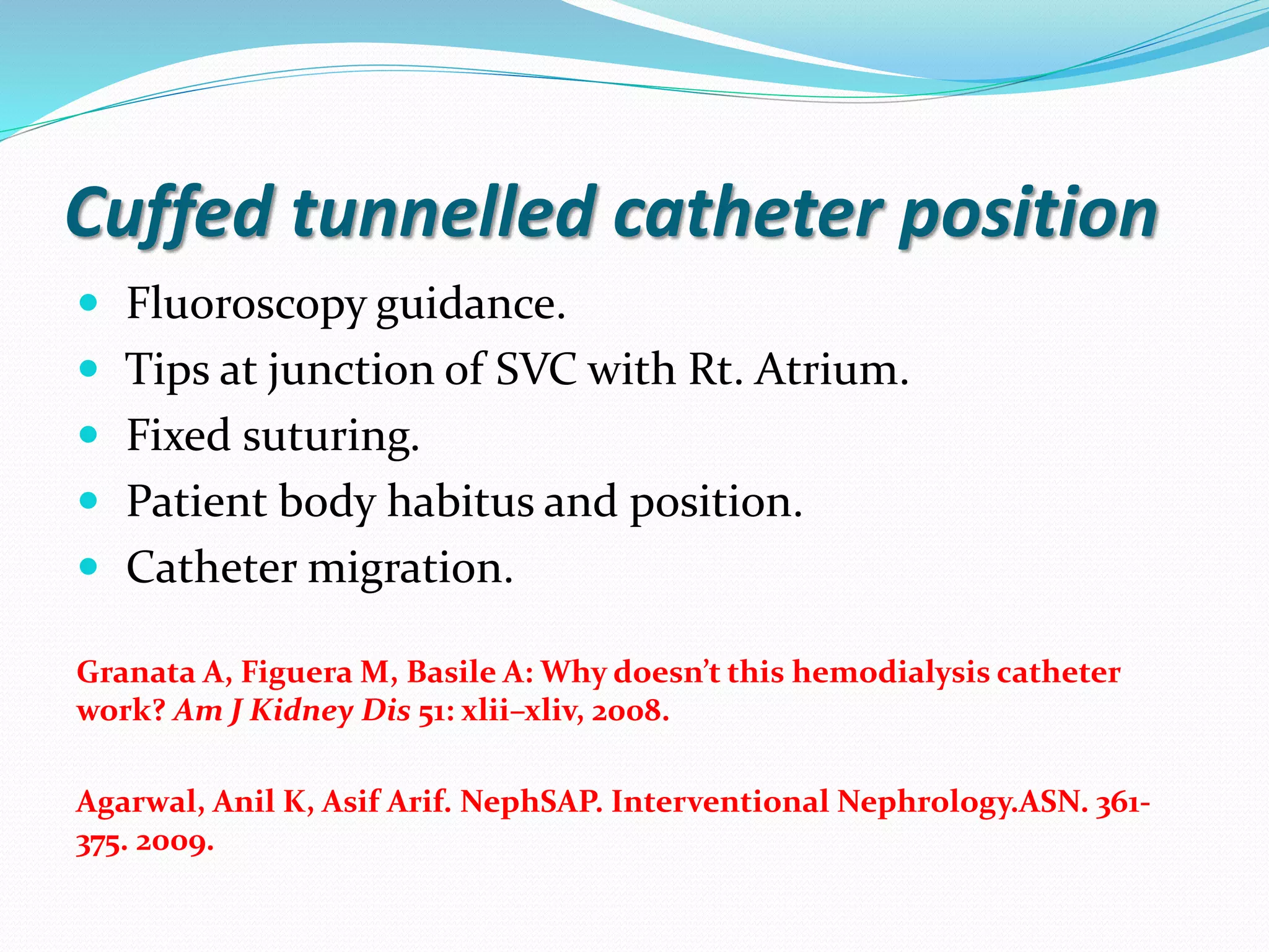 Tunnelled cuffed catheter (permacath) | PPTX