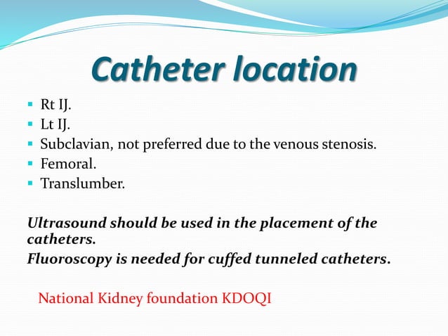 Tunnelled cuffed catheter (permacath) | PPTX