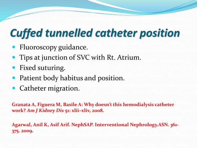 Tunnelled cuffed catheter (permacath) | PPTX