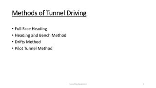 Tunnelling equipment | PPTX