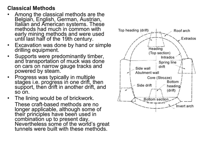 Tunnelling methods | PPT | Geology | Science