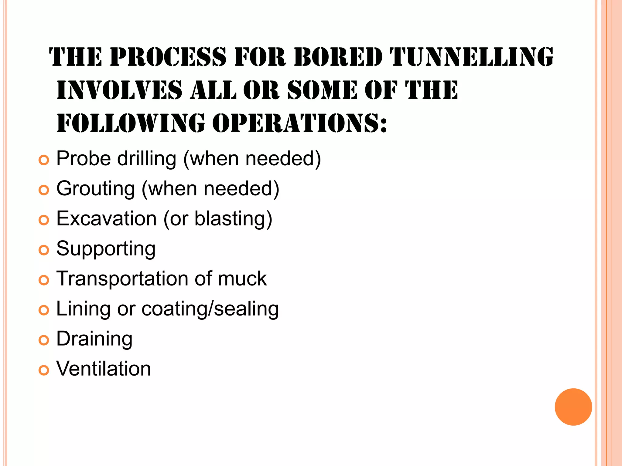 Tunnel making methods and tunnel boring machine | PPTX