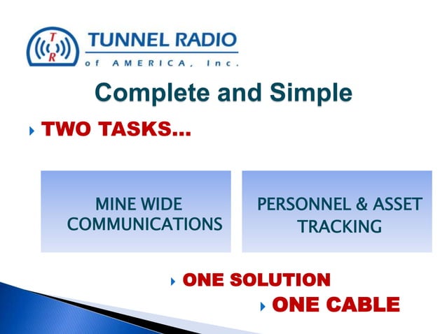 Tunnel Radio Communications and Tracking | PPTX