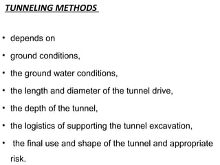 Tunnels ppt | PPT