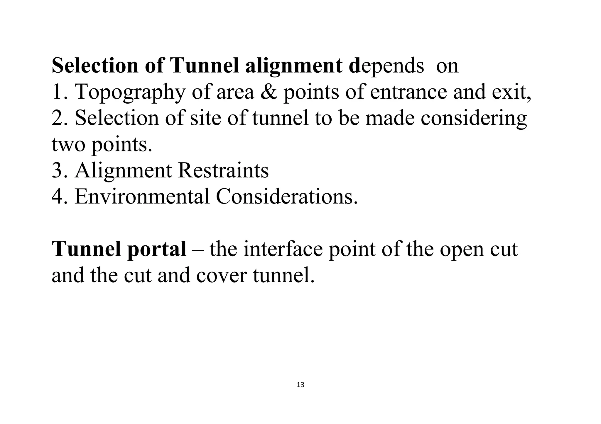 Tunnels, types & importance | PDF