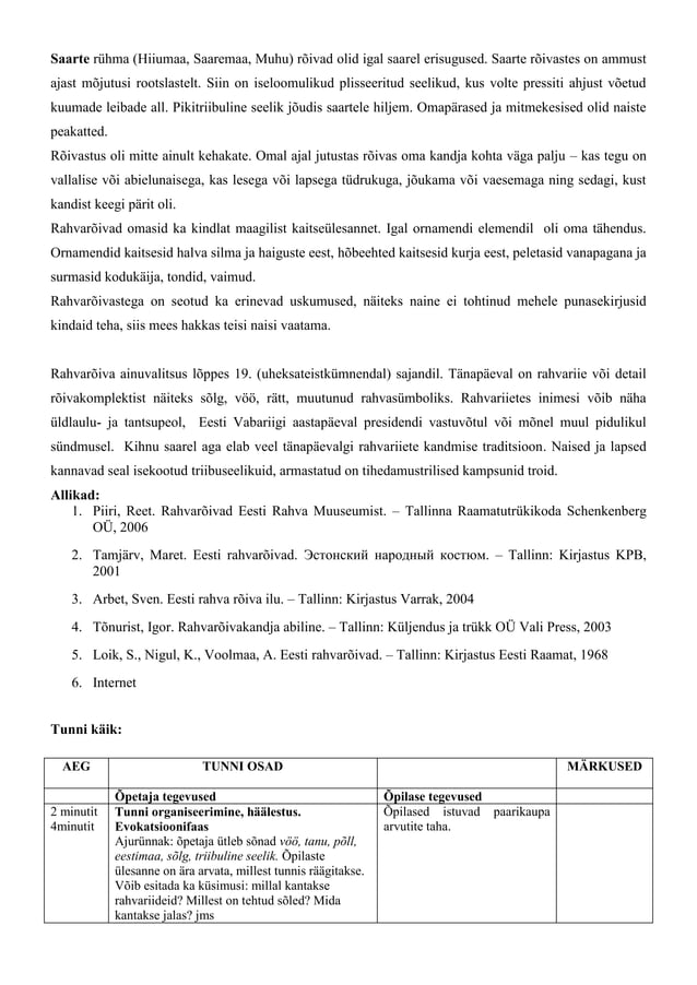Tunni kava | PDF