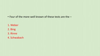 Tunning fork tests | PPTX