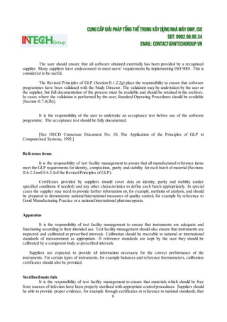 Tuân thủ của nhà cung cấp (OECD - GLP) | DOCX | Pharmaceutical Industry ...