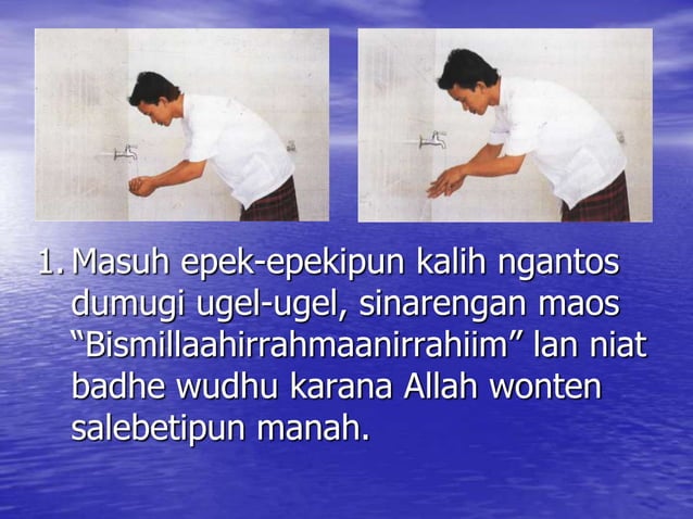 Tuntunan wudhu (bahasa jawa) | PPT