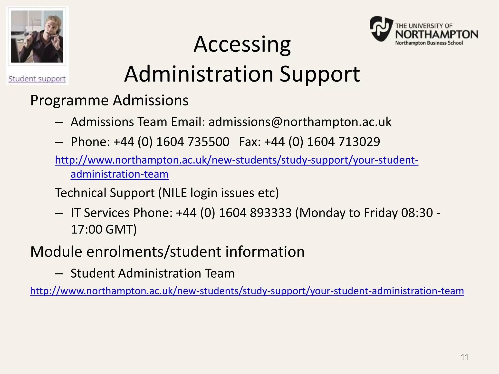 The University of Northampton - Onboard, online, on Nile | PPTX