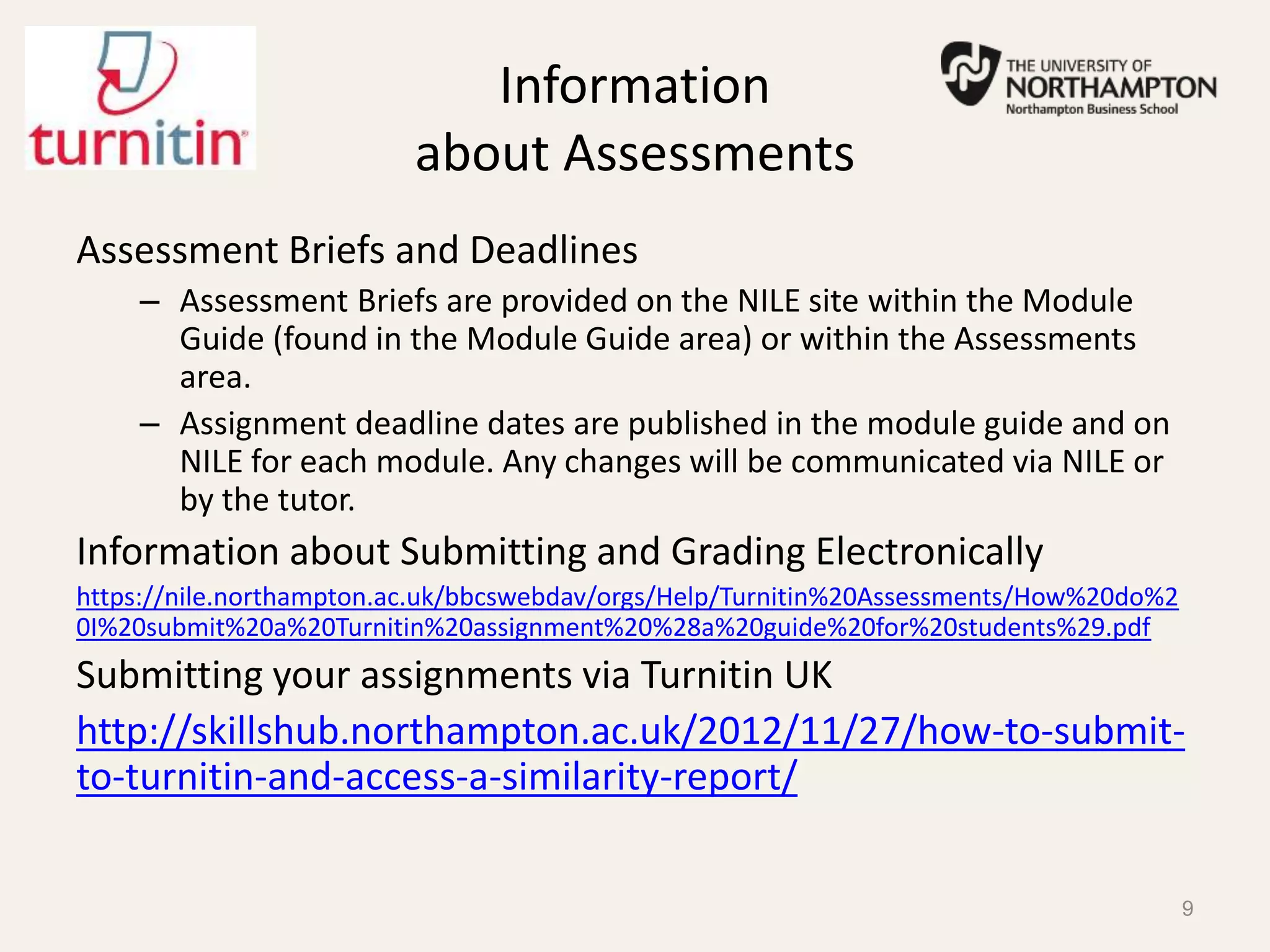 The University of Northampton - Onboard, online, on Nile | PPTX