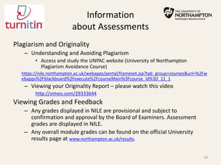 The University of Northampton - Onboard, online, on Nile | PPTX
